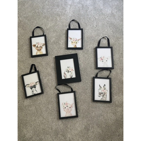 The Unbranded Brand | Accents | 7 4x6 Little Girl Farm Nursery Decor ...